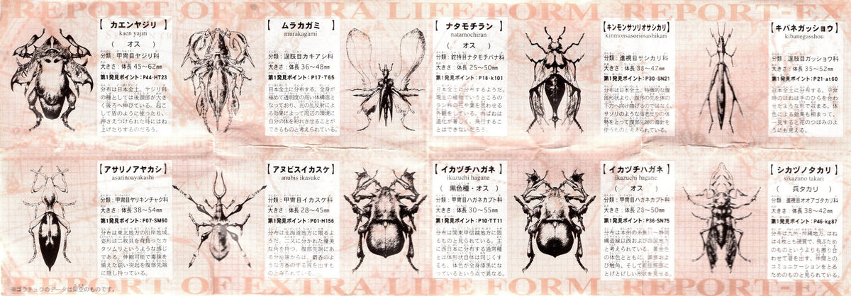 Bandai mini Insect figure Report of Extra-life Form File-03 (set of 10 ...