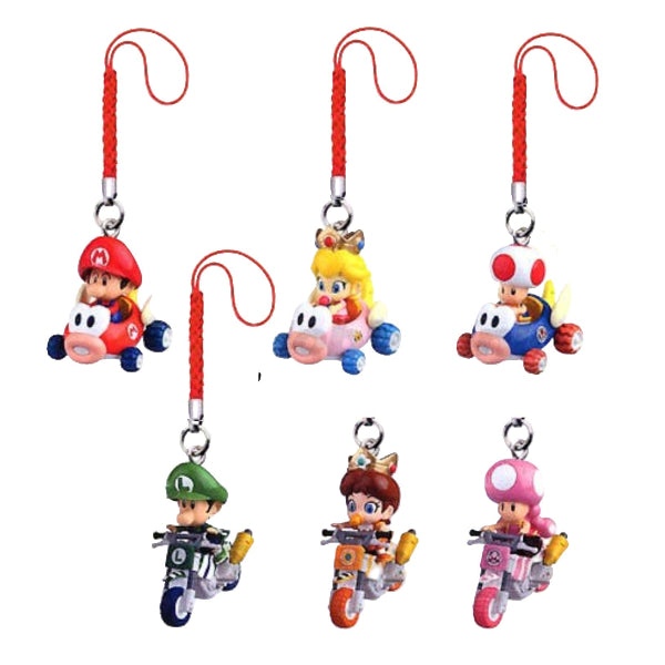 Takara TOMY Yujin Mario Kart Wii figure Netsuke Phone strap (set of 6 ...