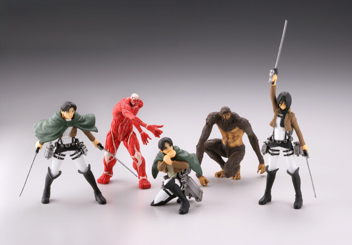 Kaiyodo Capsule One Attack on Titan Real Figure Collection (set of 5 ...