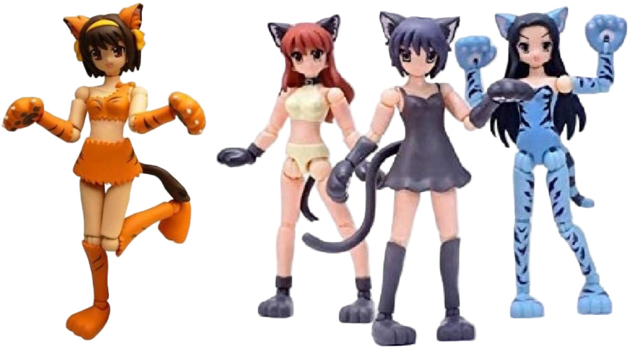 Bandai Q-joy The Melancholy of Haruhi Suzumiya action figure (set of 4 ...