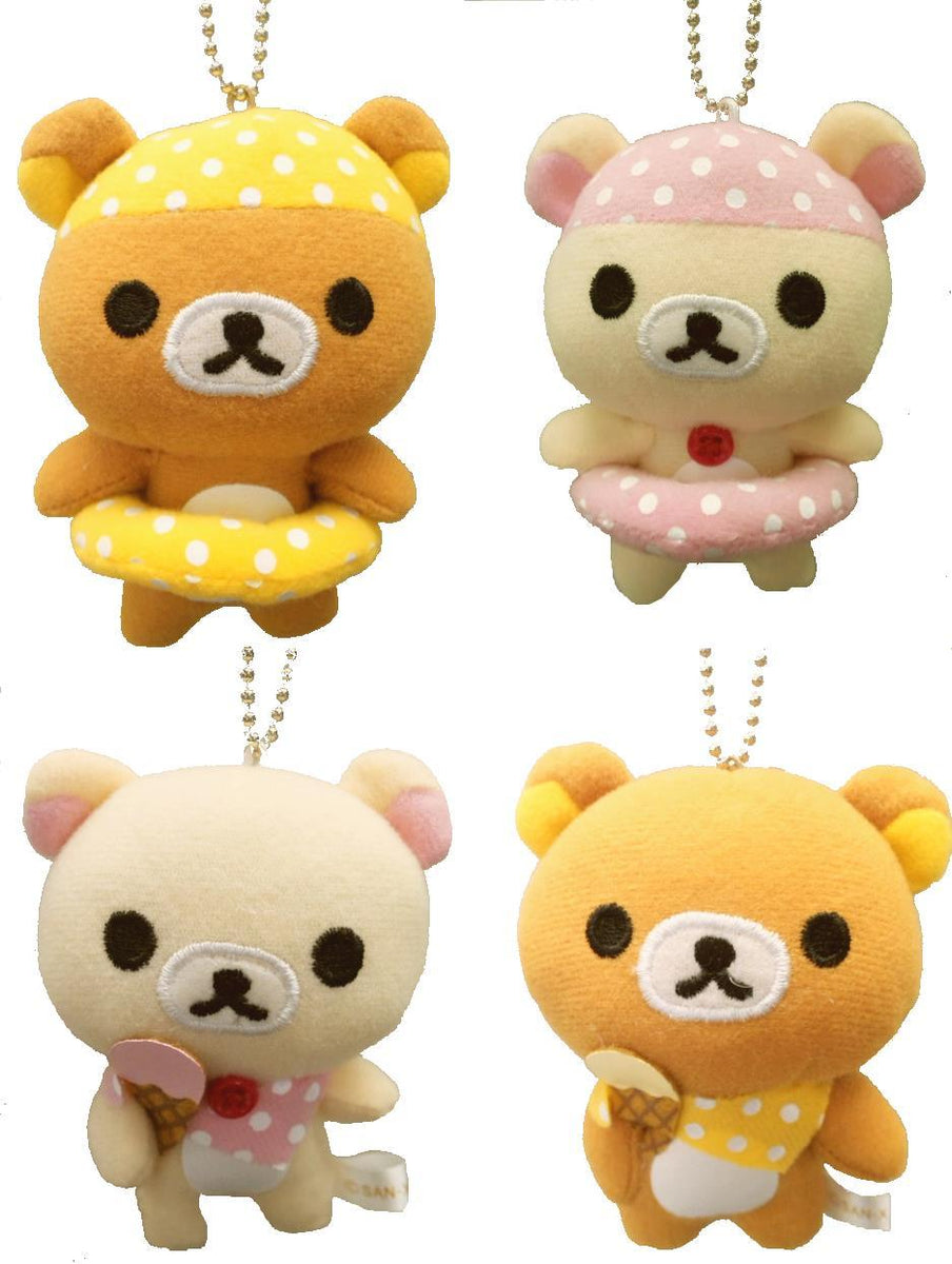 Kabaya San-X Rilakkuma Korilakkuma summer ver. Stuffed doll (set of 4 ...